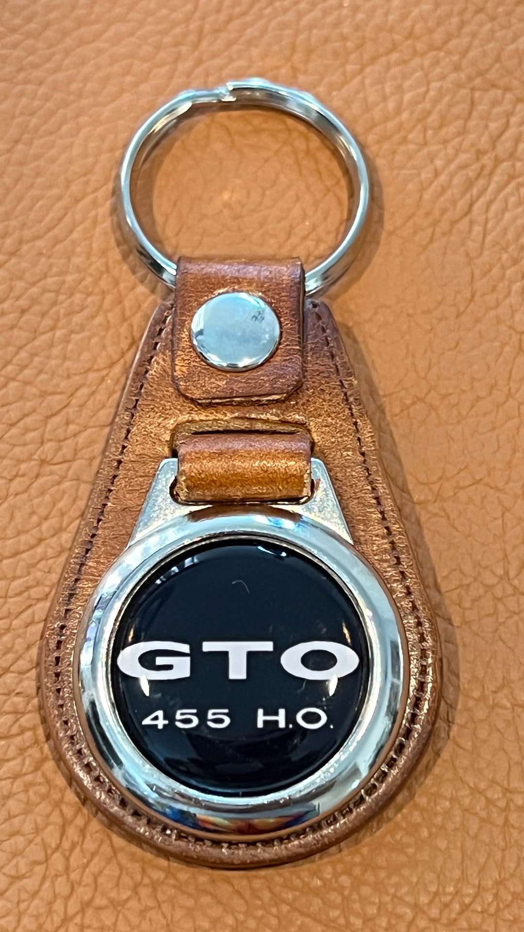 Leather Retro Hand Crafted Old School Keychain for 455 GTO - Etsy