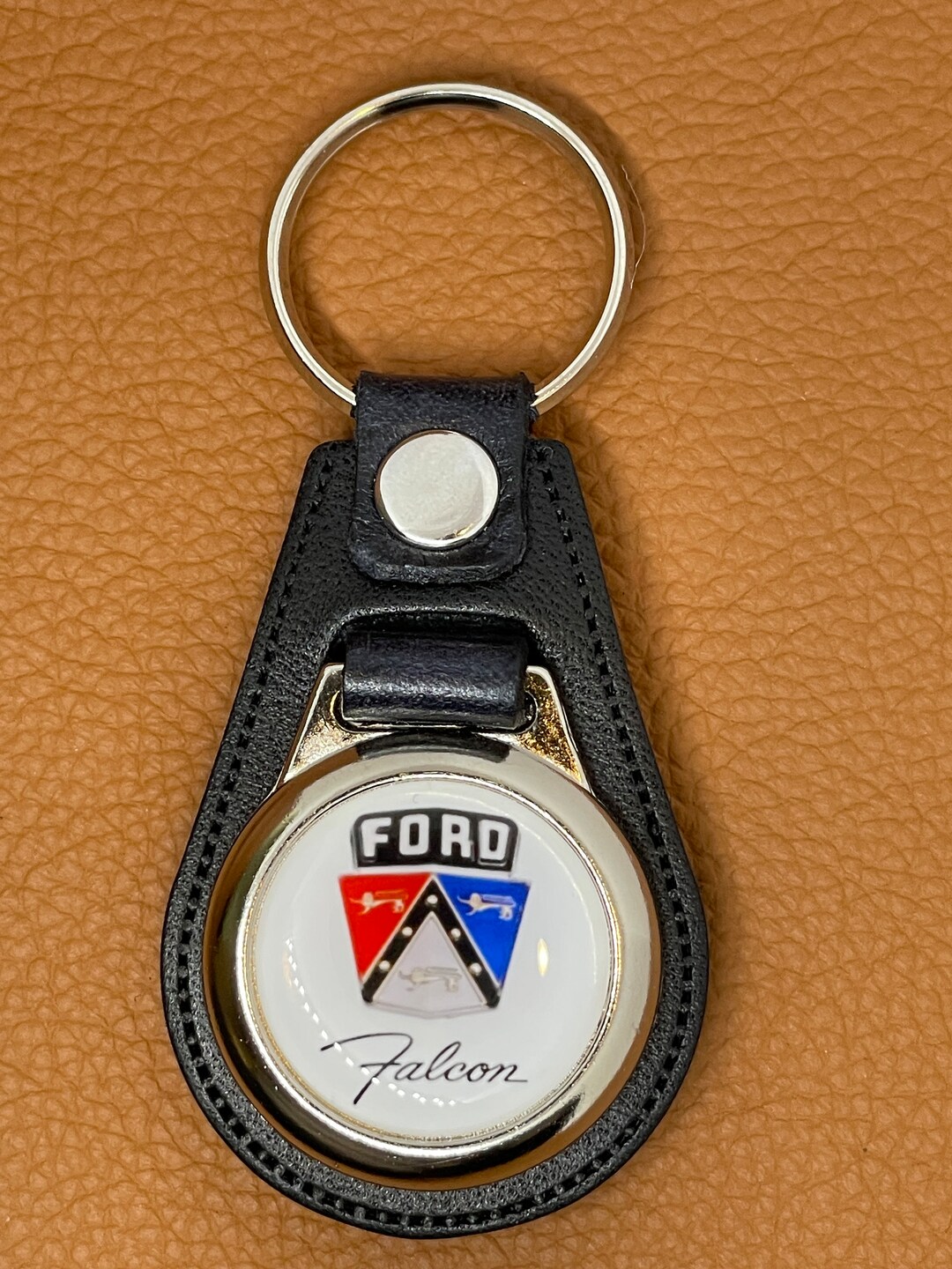 FALCON Keychain Premium Black Leather - Etsy