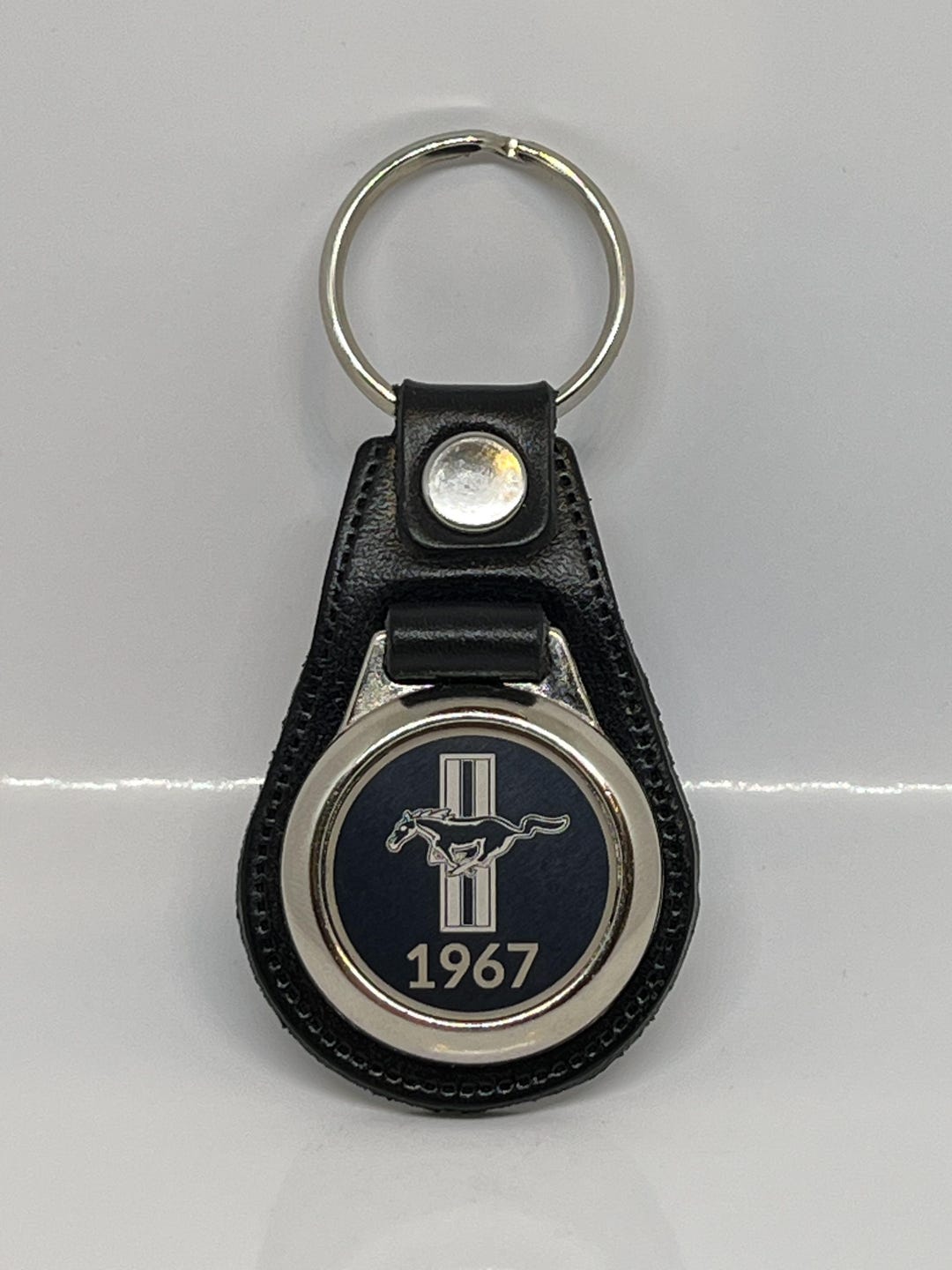 Engraved 1967 Ford Mustang Keychain in Faux Leather - Etsy