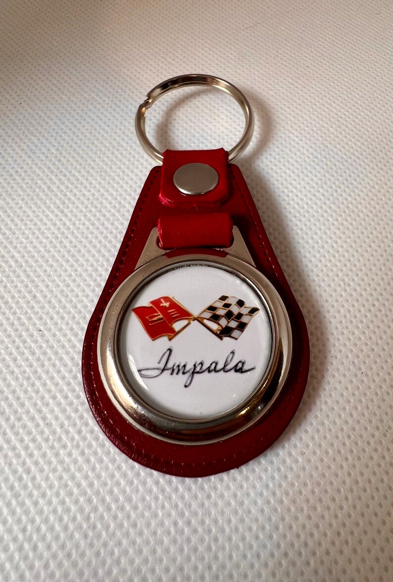 RED Fine Leather Keychain for Your Impala - Etsy