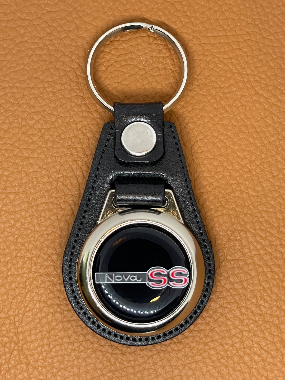 NOVA SS KEYCHAIN Black Premium Leather - Etsy