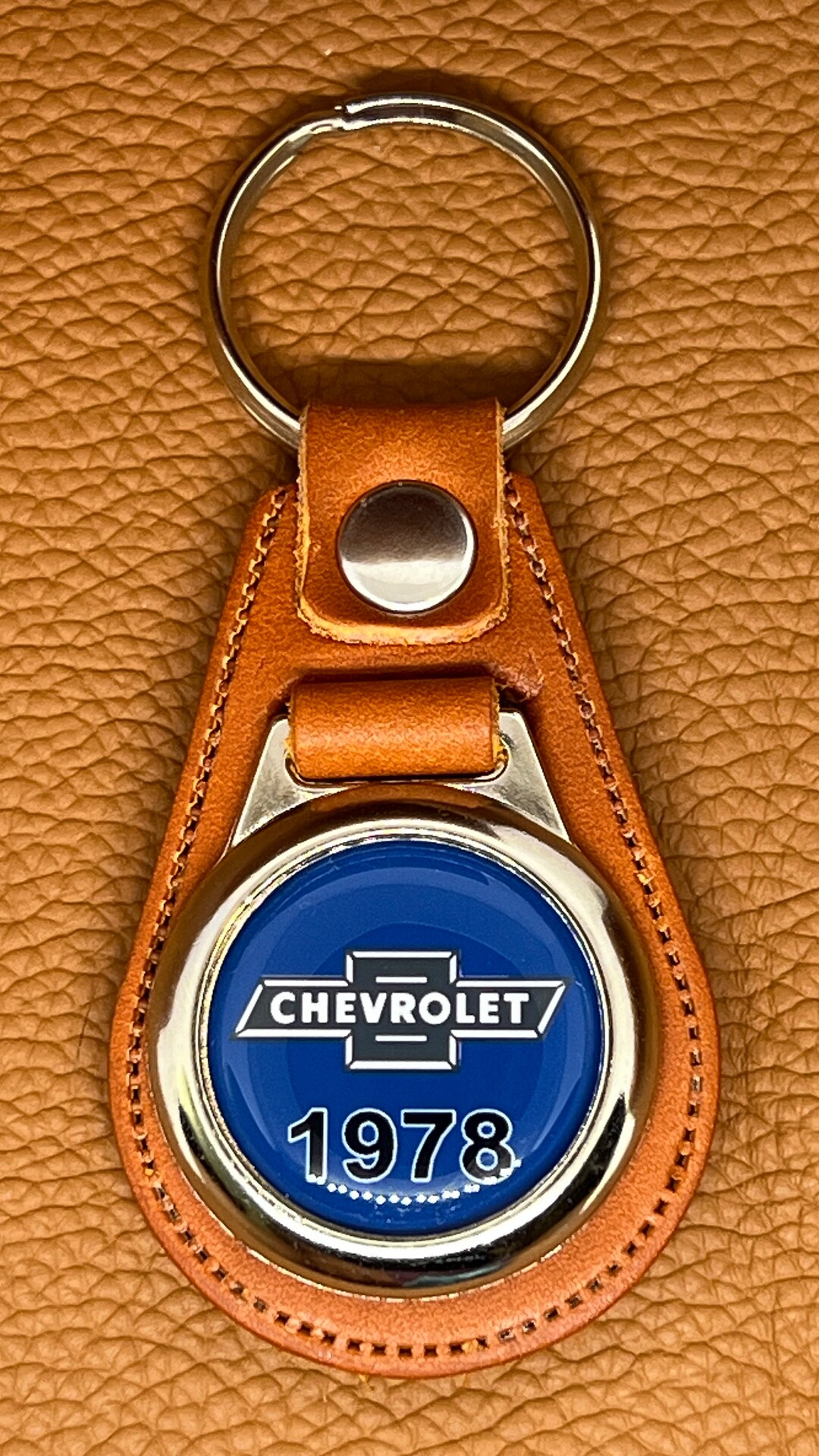 1978 Chevy Premium Classic Brown Leather Vintage Keychain - Etsy