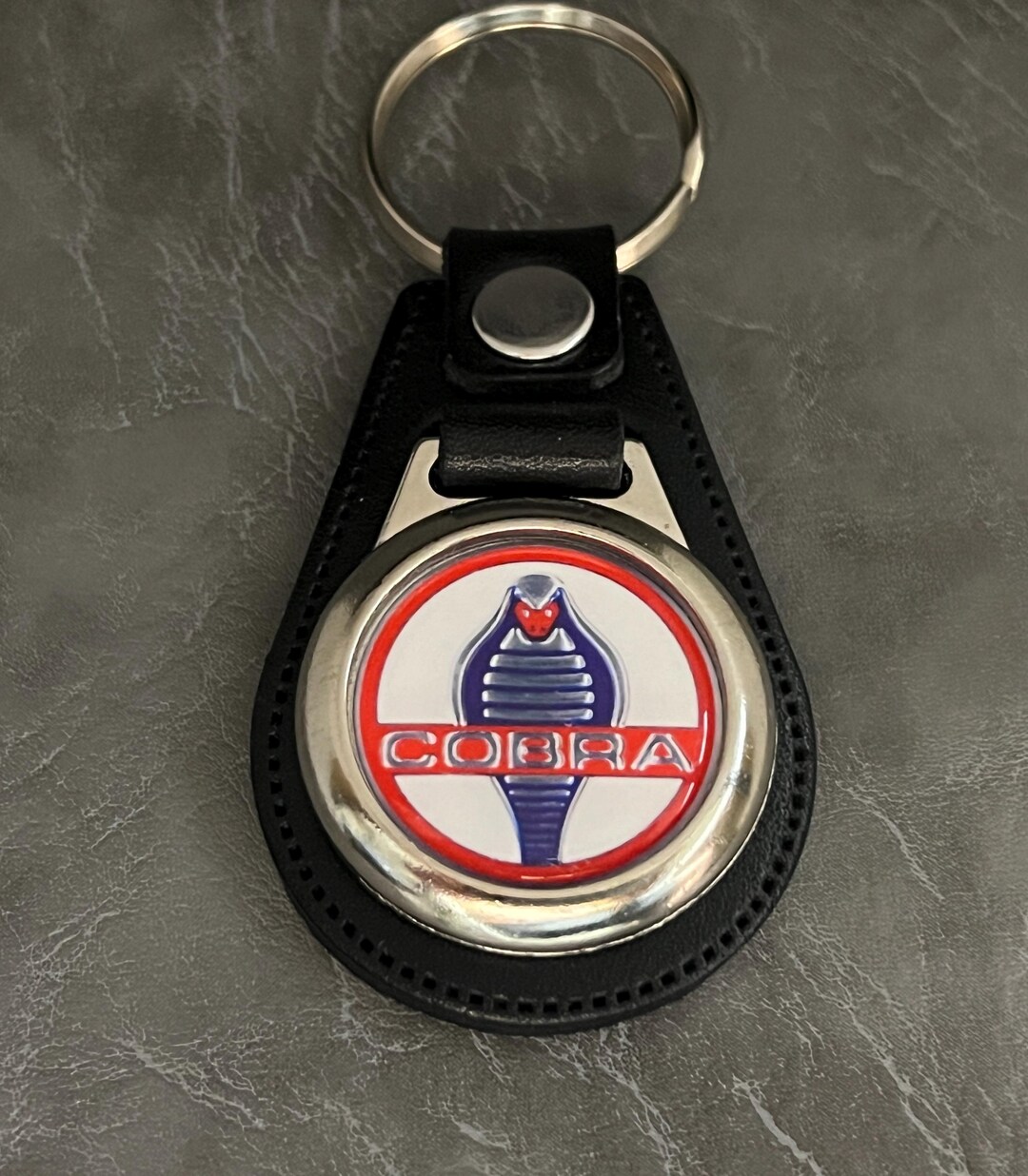 Black LEATHER Keychain High-quality Inspired by Your COBRA - Etsy