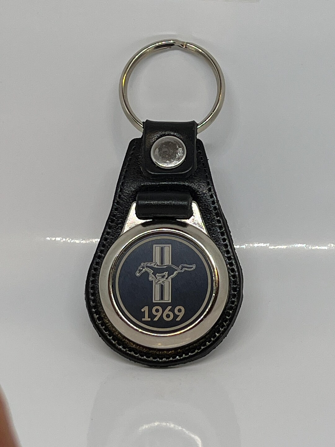 Engraved 1969 Ford Mustang Keychain in Faux Leather - Etsy