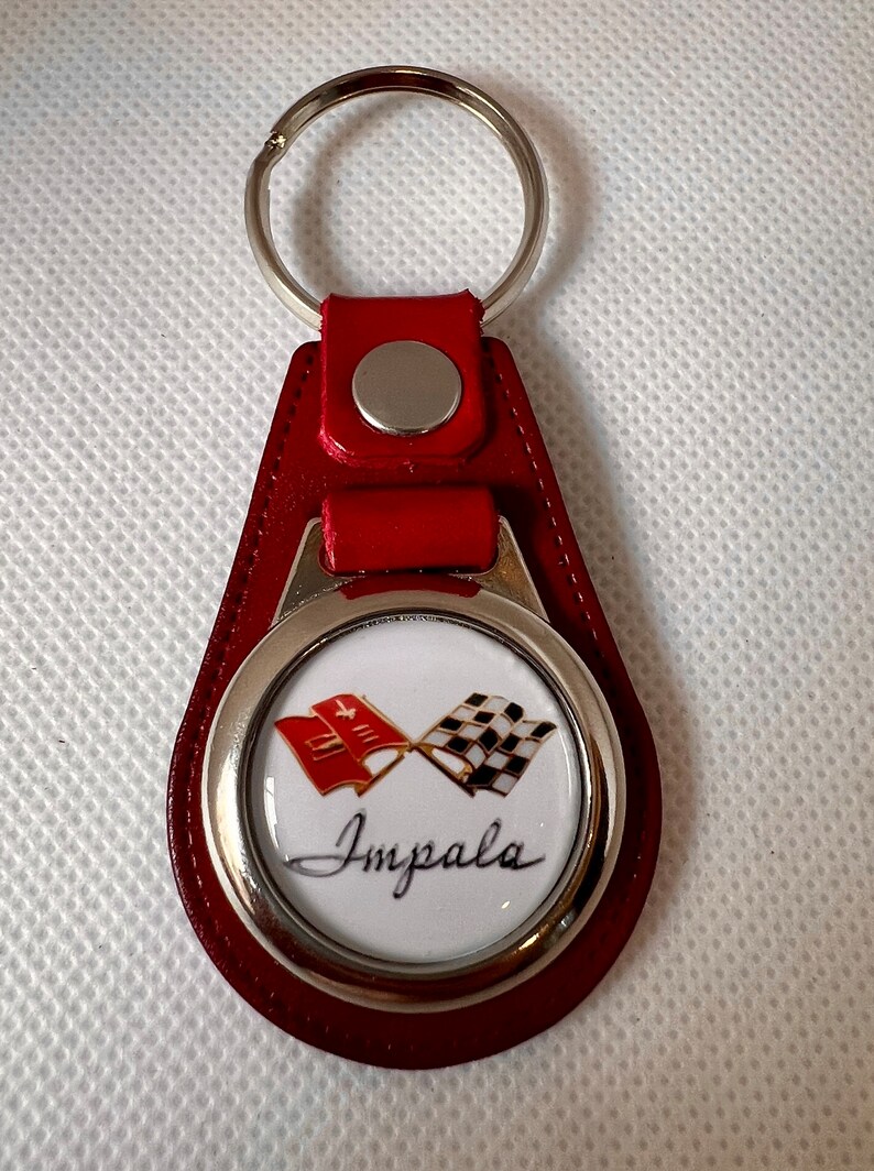 RED Fine Leather Keychain for Your Impala - Etsy