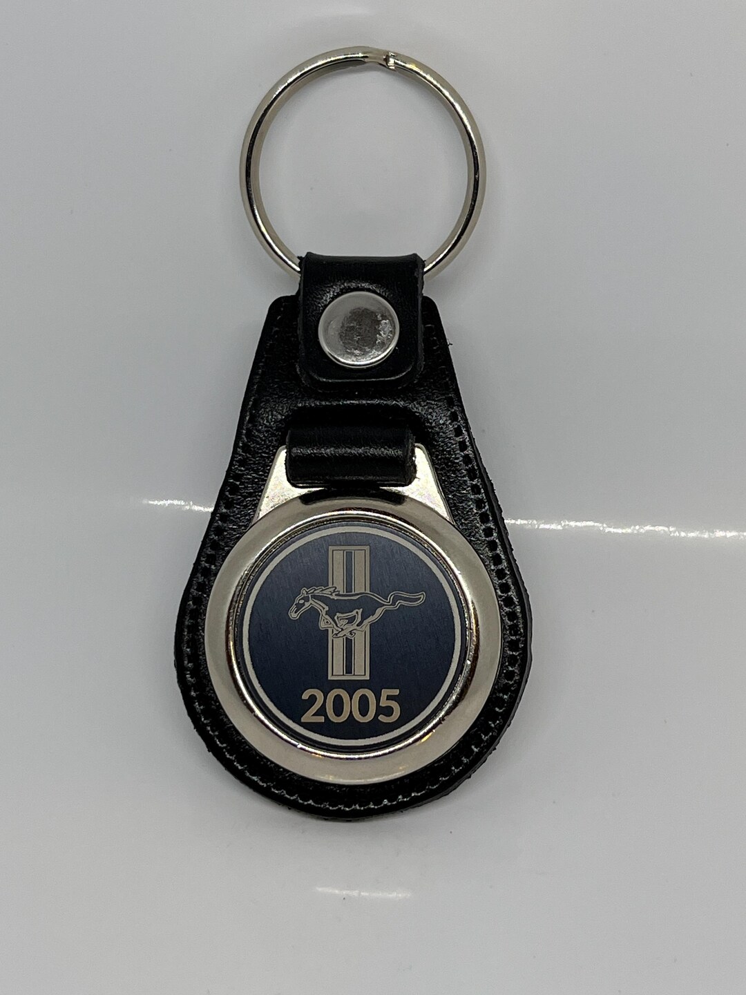 2005 Engraved Ford Mustang in Black Leather Keychain Durable - Etsy