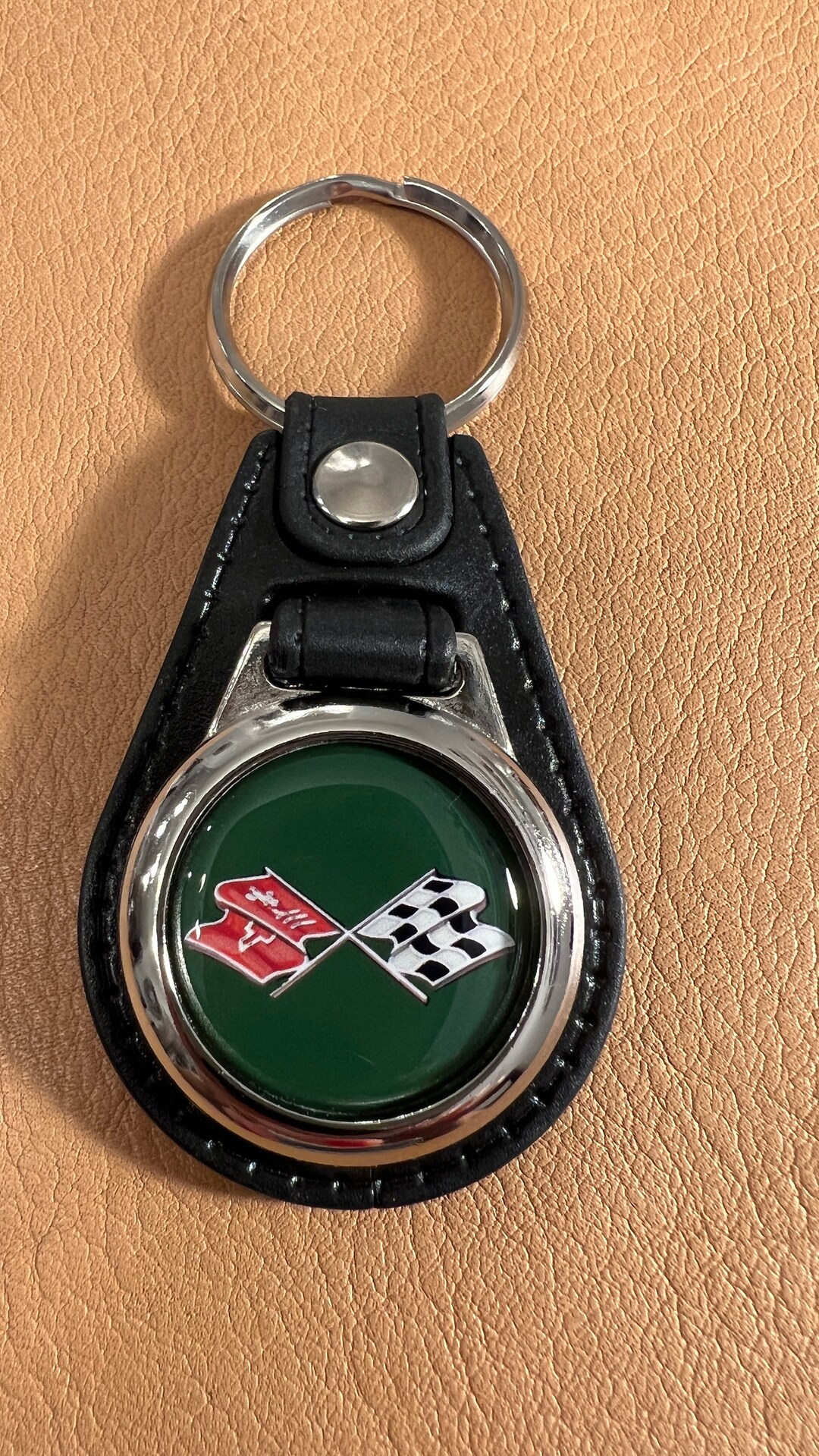 GREEN C3 KEYCHAIN FOB Corvette Optional Background - Etsy
