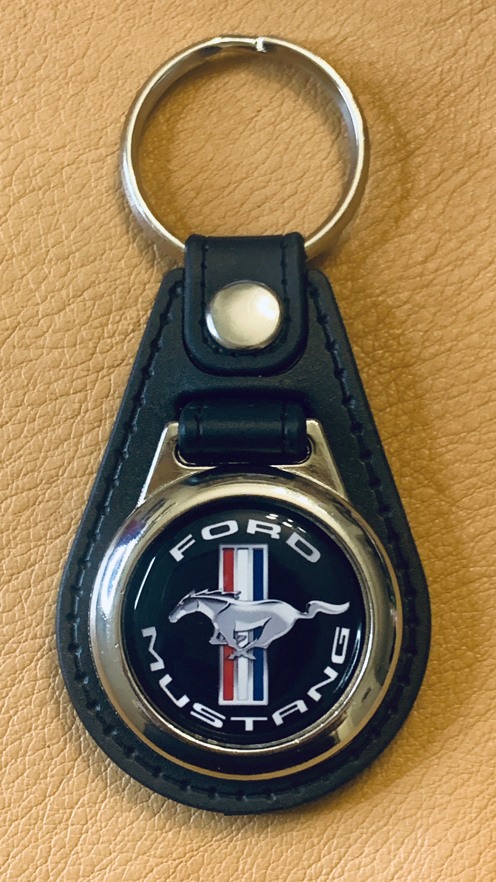 MUSTANG Round Logo Keychain Fob - Etsy