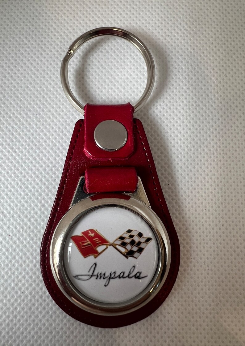 RED Fine Leather Keychain for Your Impala - Etsy