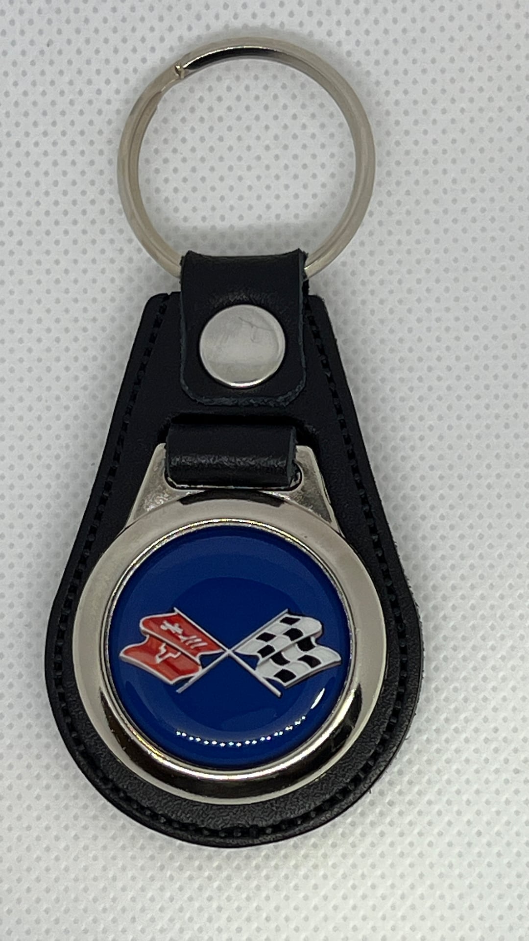 Leather Keychain High-quality for Your Blue Corvette - Etsy