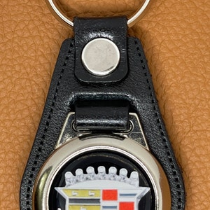 BLACK CADILLAC Keychain Black Leather - Etsy