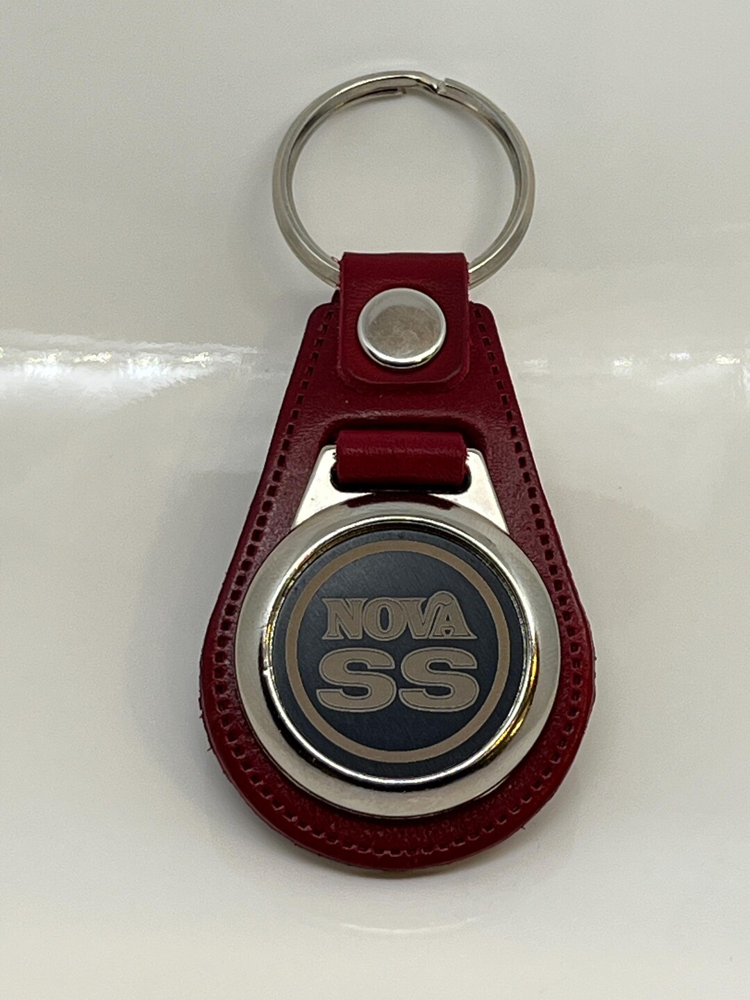 Engraved Nova SS in Red Leather Keychain Durable - Etsy