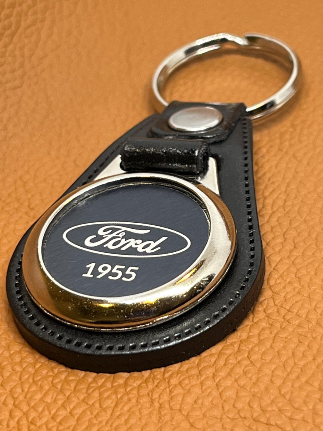 Keychain for Your 1955 Ford Black Leather - Etsy