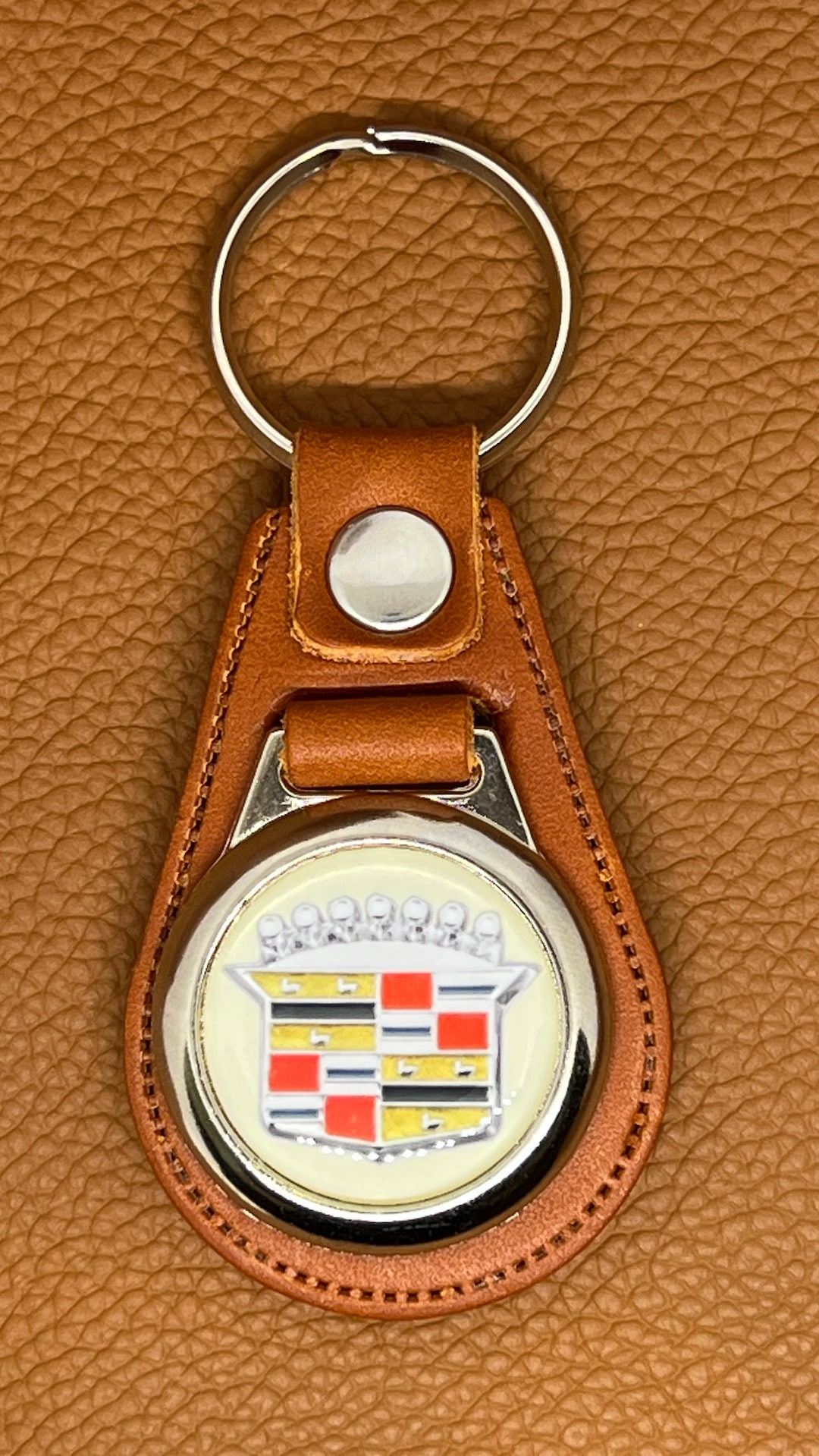 Leather Cadillac Crest Keychain for Your Car - Etsy