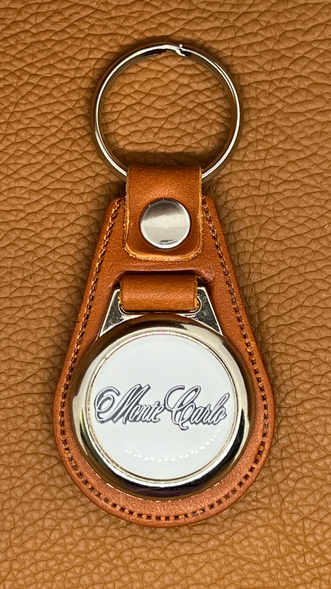 MONTE CARLO KEYCHAIN Premium Classic Brown Authentic Leather - Etsy