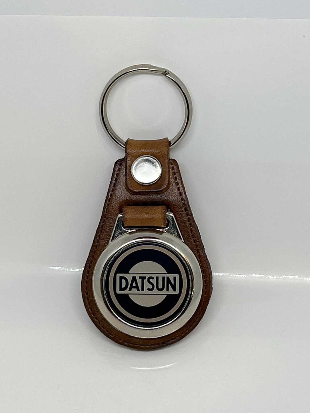 Engraved Datsun in Brown Leather Keychain Durable - Etsy