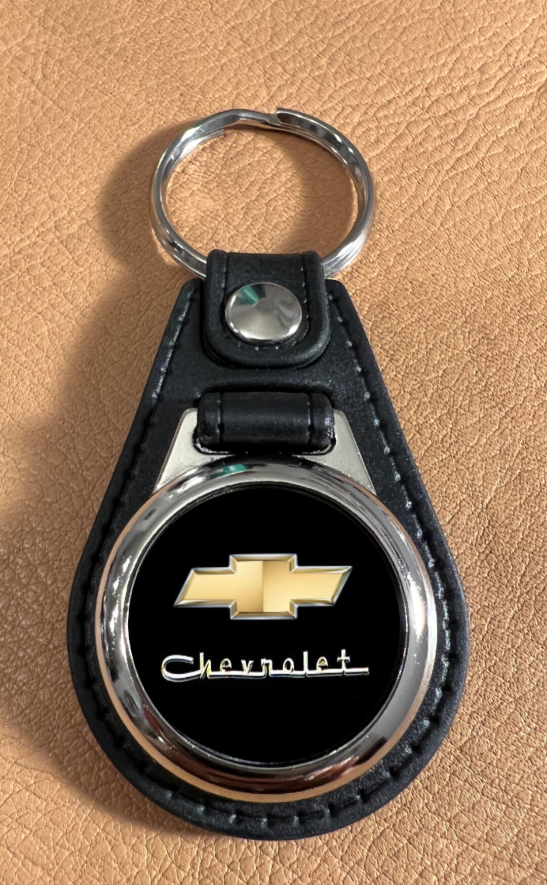 CHEVY KEYCHAIN BLACK Gold Bowtie - Etsy
