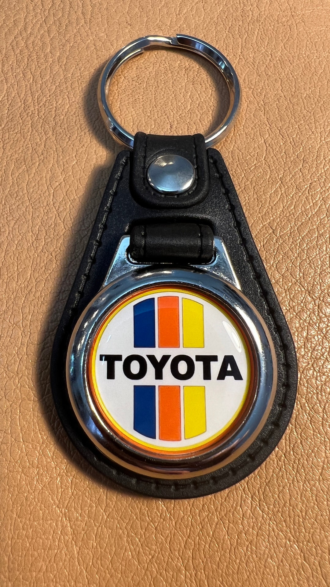 Toyota Blue Orange Yellow Retro Keychain - Etsy