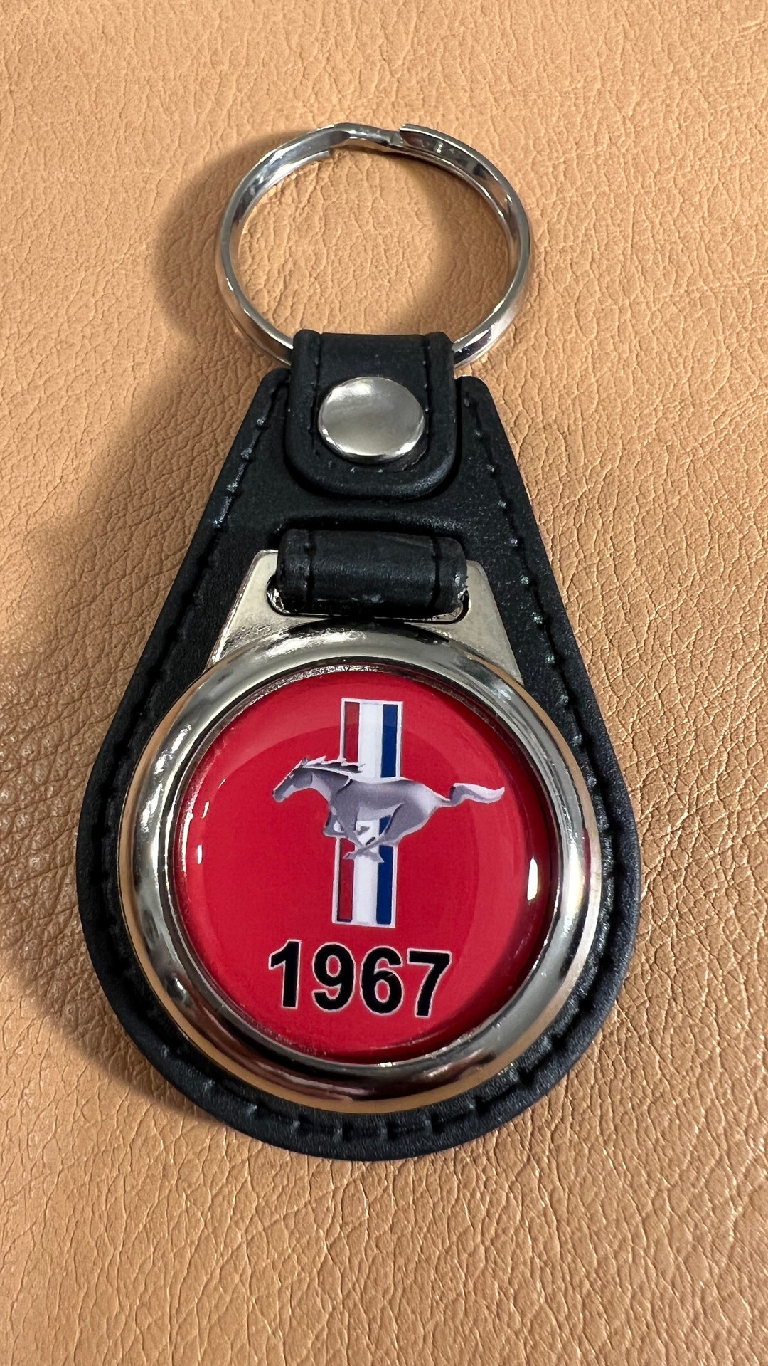 1967 MUSTANG KEY CHIAN Fob Red - Etsy