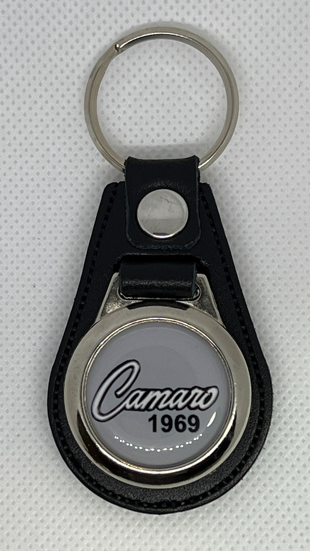 1969 CAMARO LEATHER Keychain High-quality GREY - Etsy
