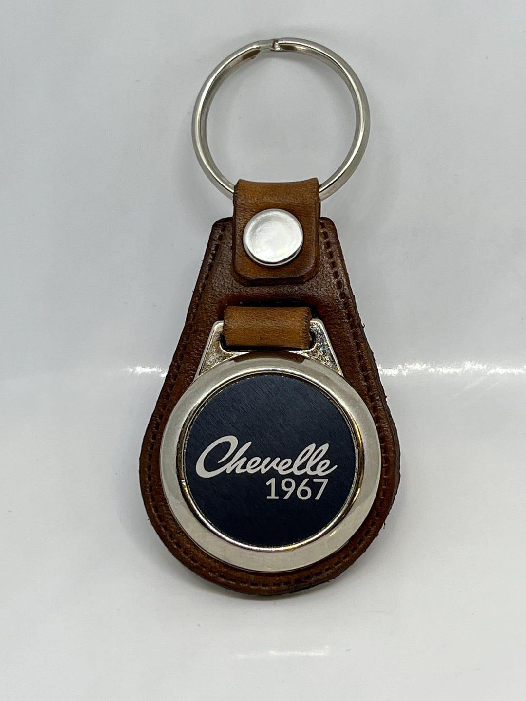 1967 Chevelle Premium Leather Keychain in Brown Leather - Etsy