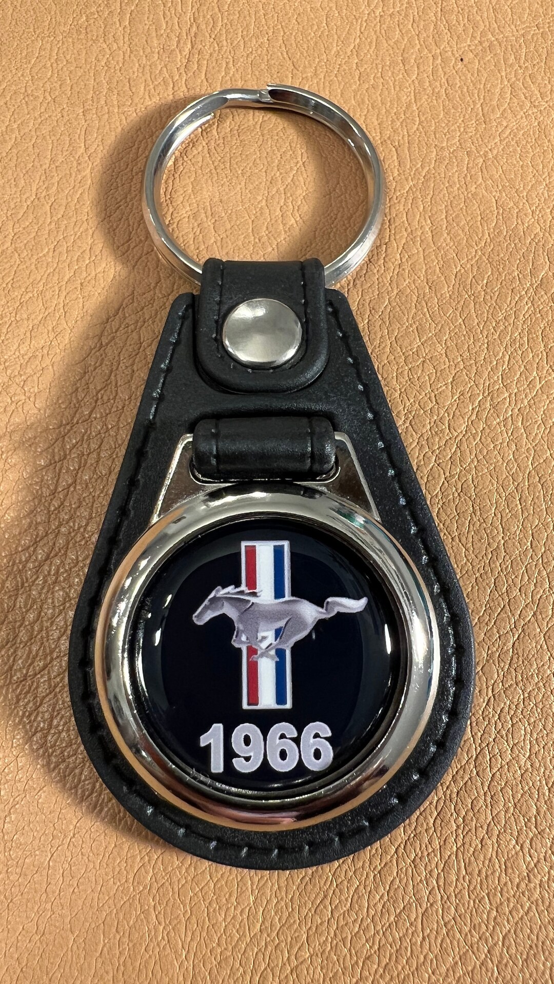 1966 BLACK MUSTANG Keychain Fob - Etsy