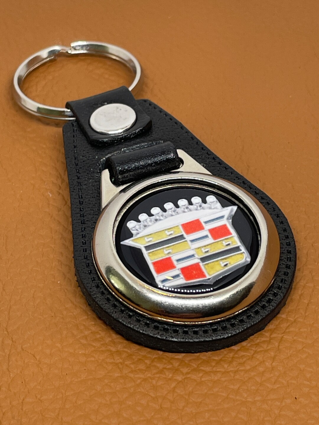 BLACK CADILLAC Keychain Black Leather - Etsy