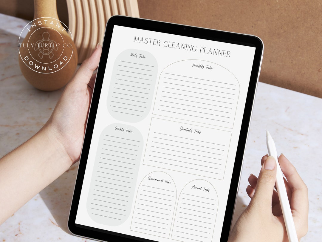 Cleaning Planner, Digital, Printable, Kids Chore List, Cleaning ...