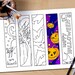 Halloween coloring bookmarks printable bookmarks to color | Etsy