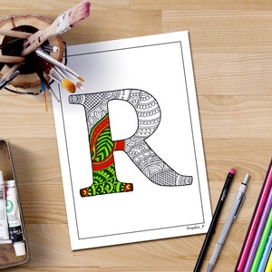 Letter R Coloring Page, Printable Coloring Pages, Coloring Book for ...