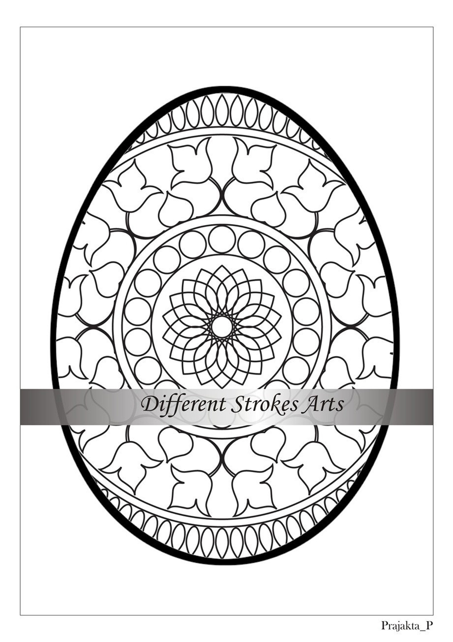 Adult Easter coloring page Spring coloring Easter egg | Etsy