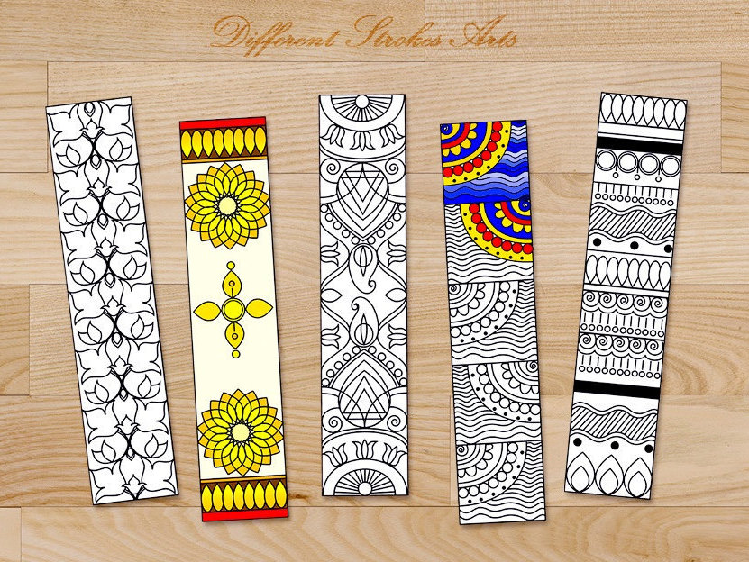 Disegni da colorare regali di segnalibri segnalibri | Etsy