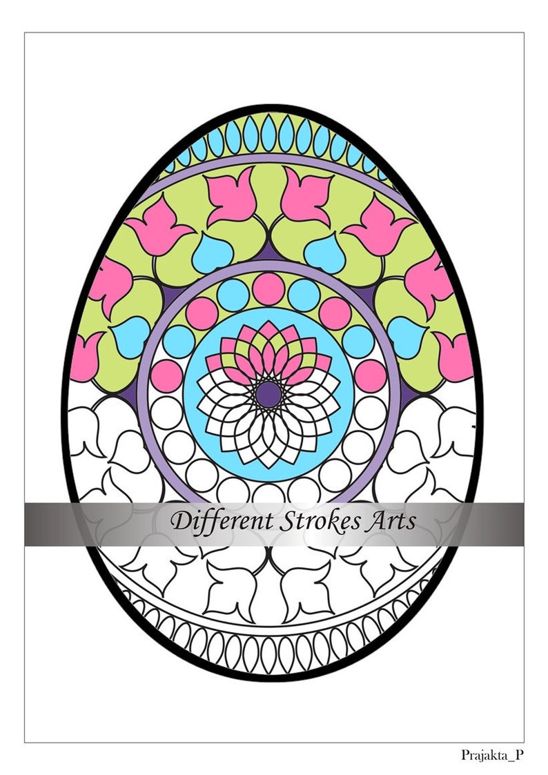 Adult Easter coloring page Spring coloring Easter egg | Etsy