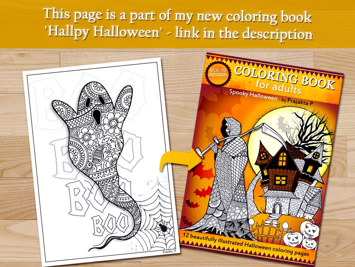 Boo Cute Halloween Coloring Page Printable Halloween Art - Etsy