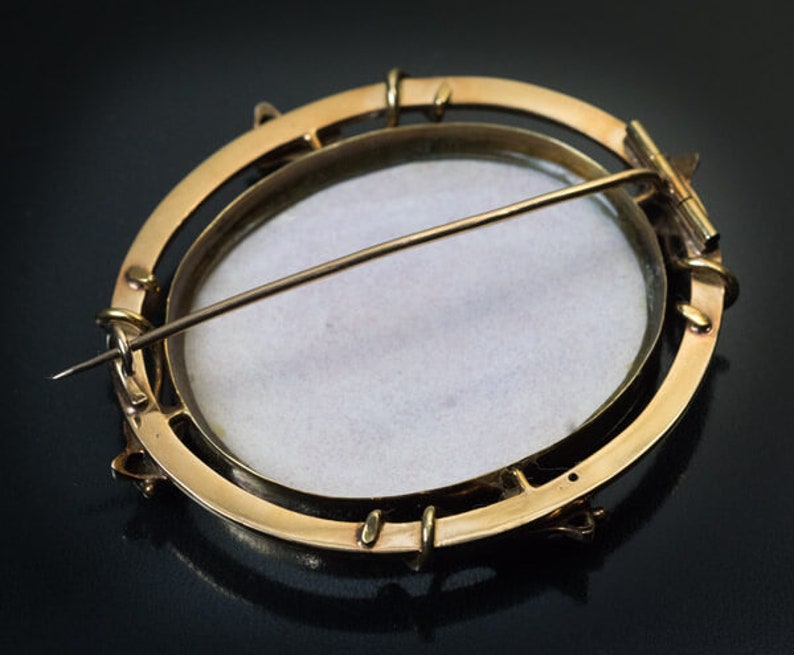 Antique Mid 19th Century Swiss Enamel Gold Brooch Pin - Etsy