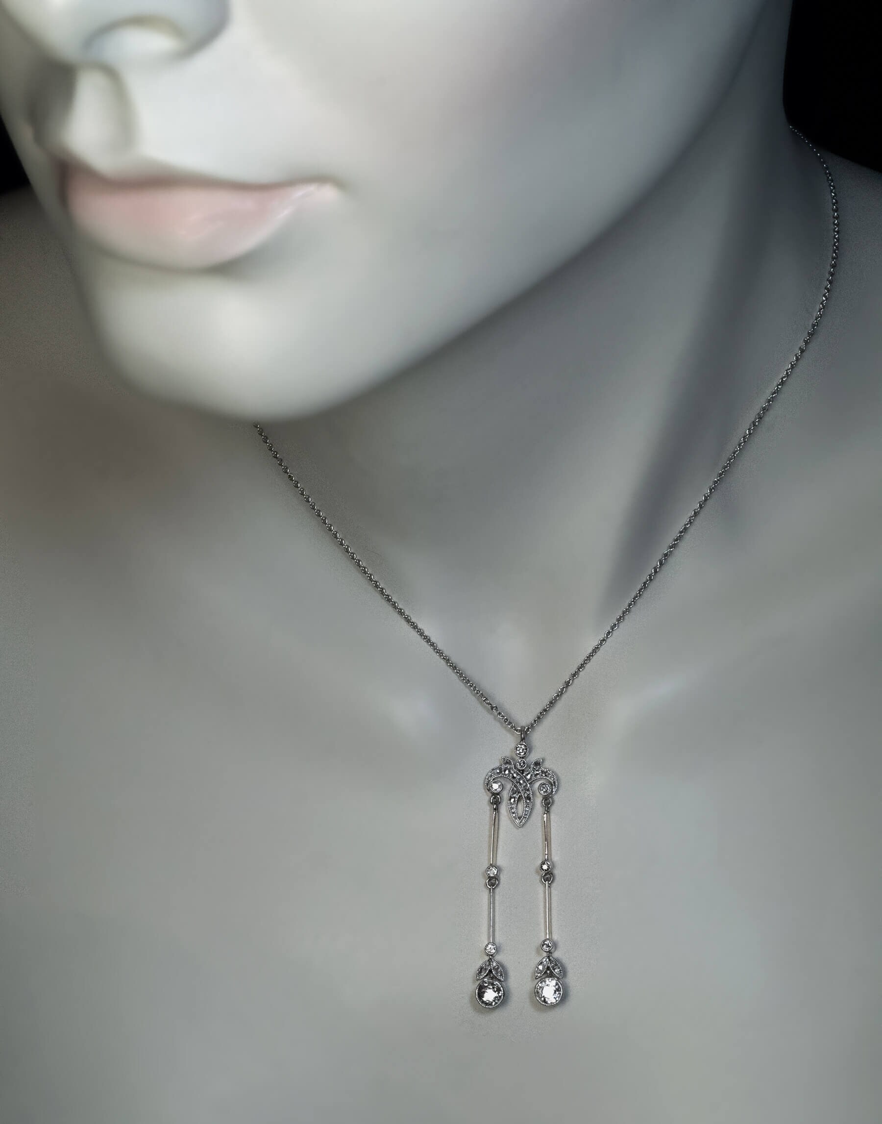Belle Epoque Antique Diamond Negligee Necklace - Etsy