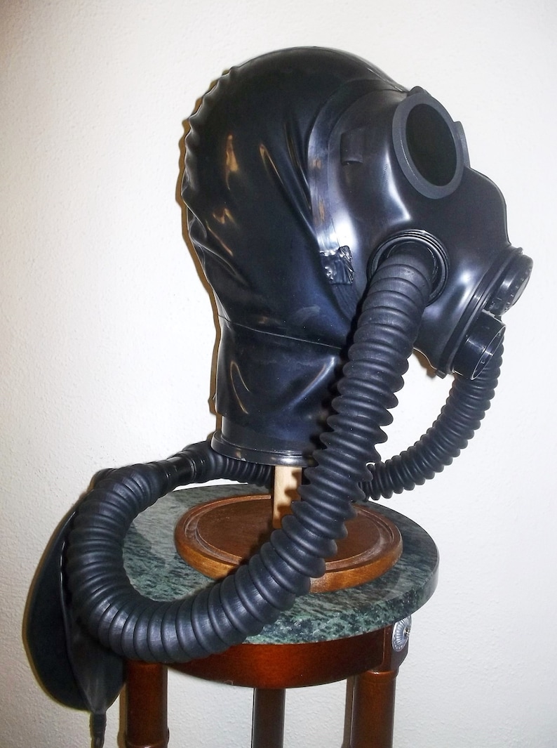 Heavy Rubber Fetish Custom GAS MASK Latex HOOD with Dark | Etsy