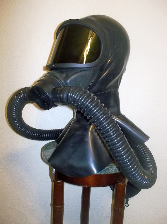 Fetish Heavy Rubber Latex Full Circle MSA REBREATHER Gas Mask - Etsy