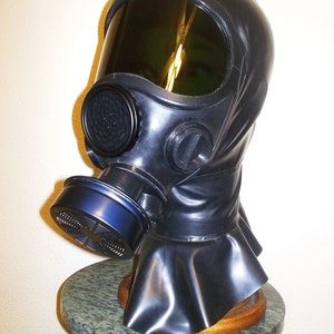Heavy Rubber Fetish Custom GAS MASK Latex HOOD With Dark Lenses, Twin ...