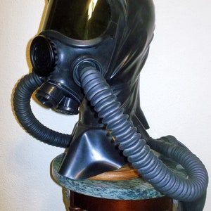 Heavy Rubber Fetish Custom GAS MASK Latex HOOD With Dark Lenses, Twin ...