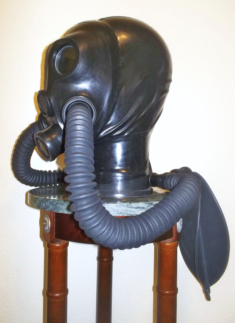Fetish Heavy Rubber Female Dom GAS MASK Latex HOOD avec - Etsy France