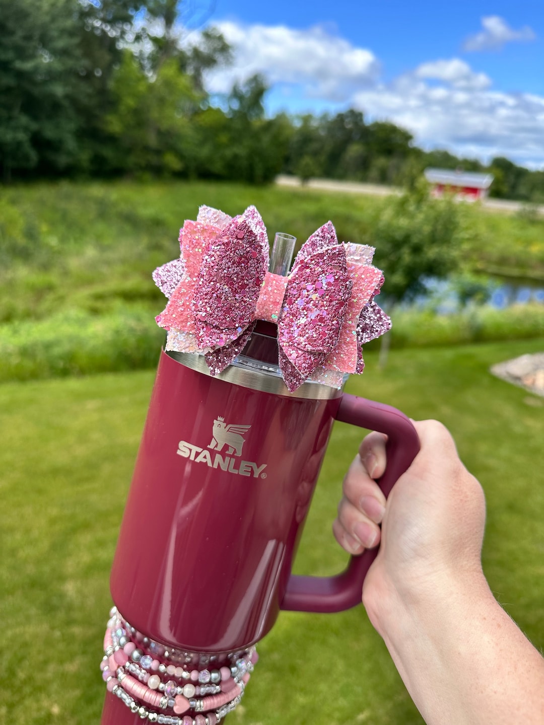 Cherry Mocha - Stanley Straw Bow - Etsy