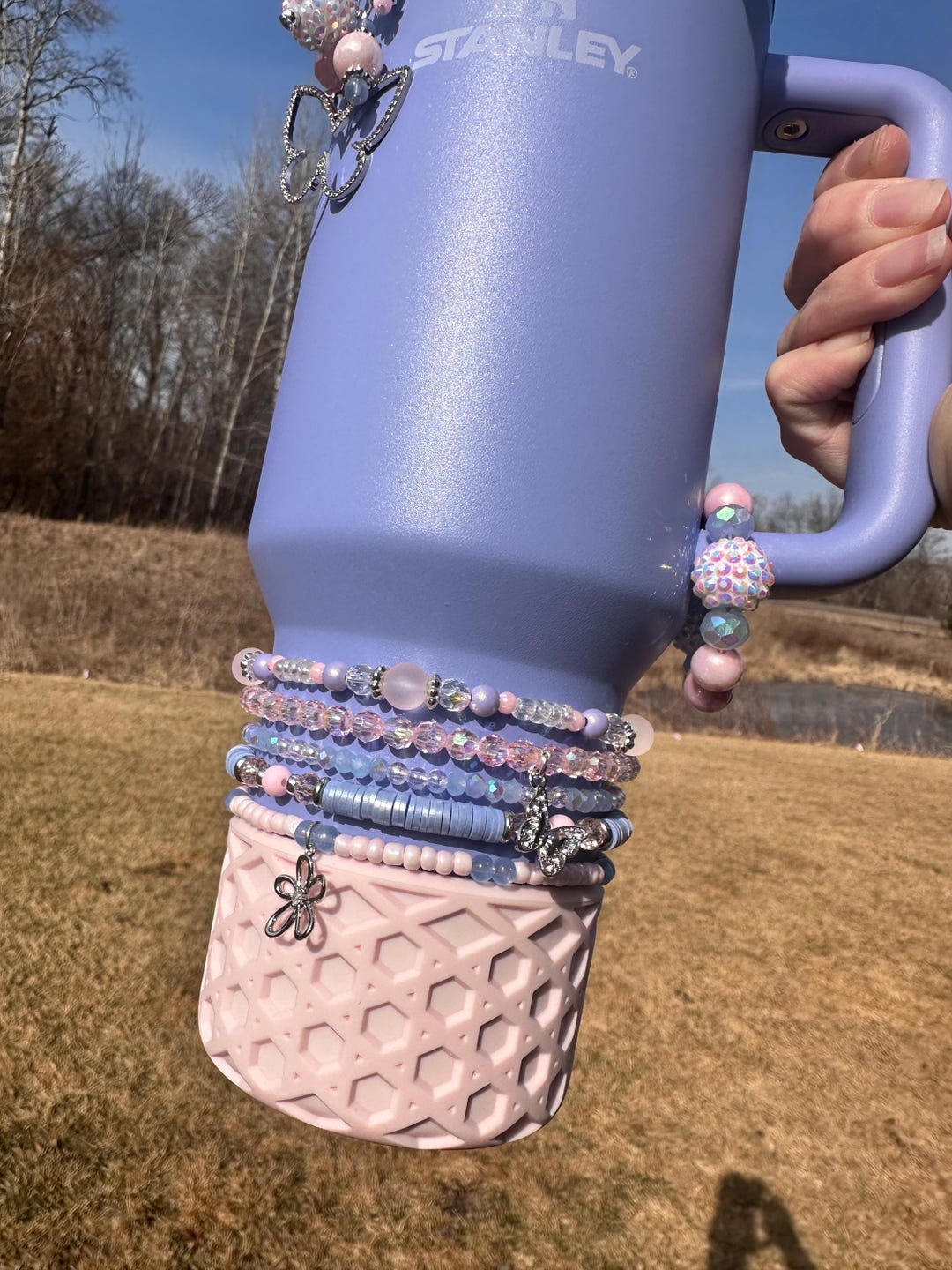 Ready to Ship! Hydrangea Stanley Bracelet Accessories, Pink and Purple ...