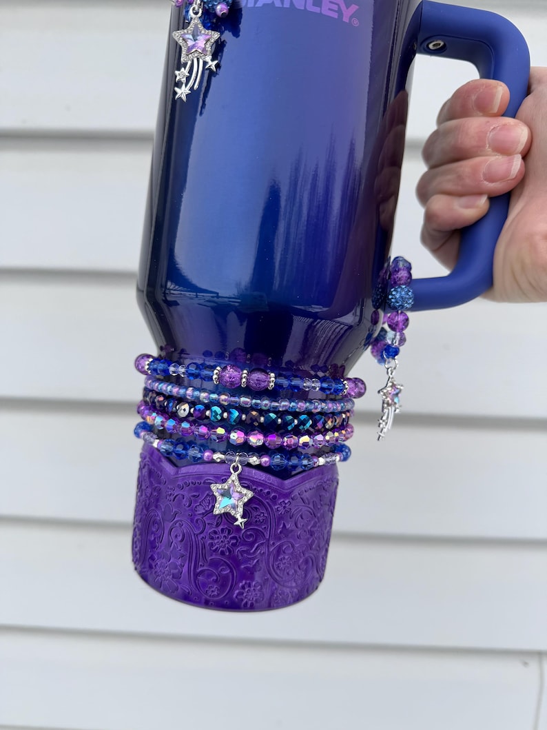 Starshine Stanley Cup Bracelet Accessory - Purple and Blue - Etsy