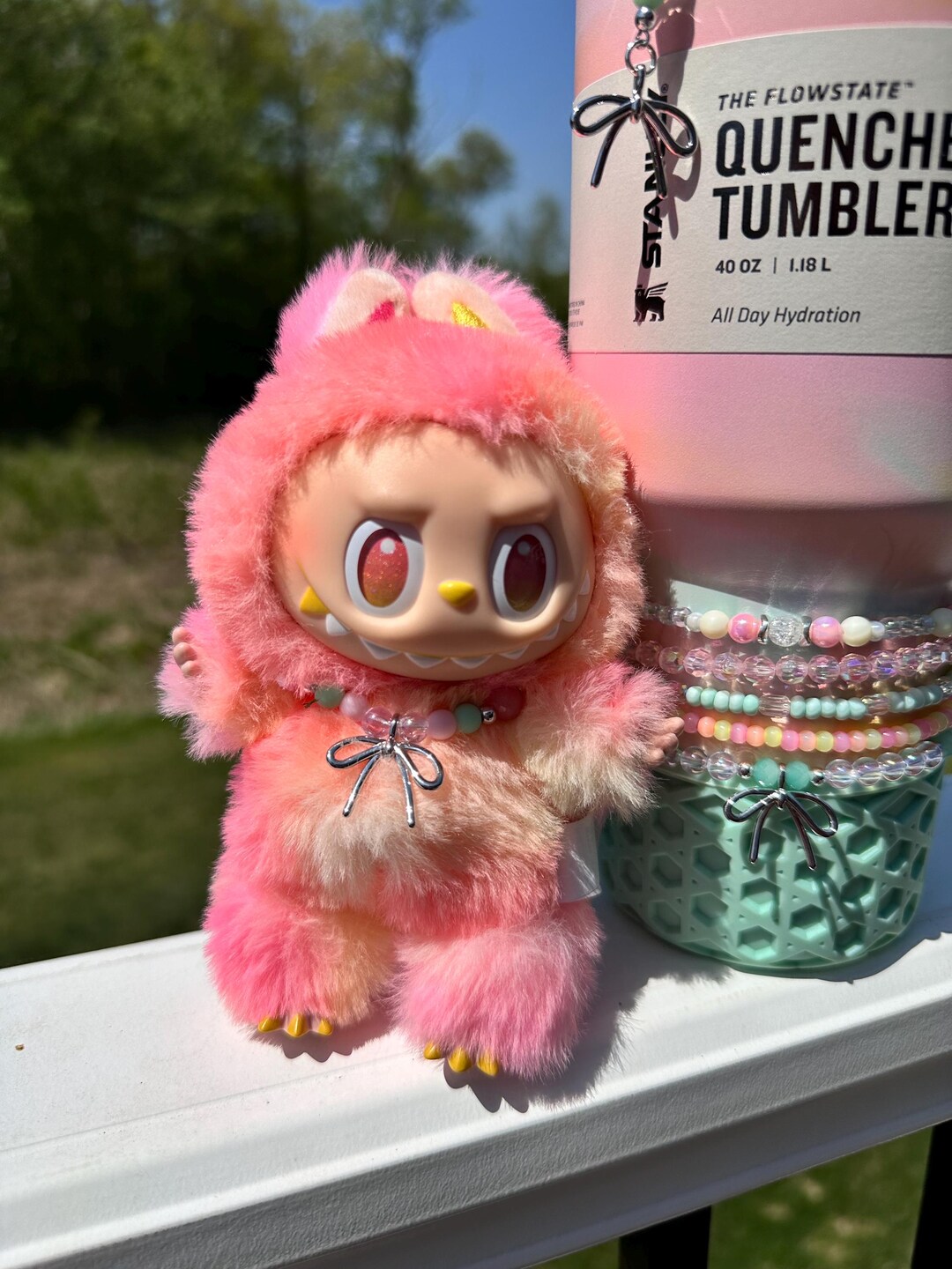 Labubu Beaded Necklace With Charm - Customize! - Etsy