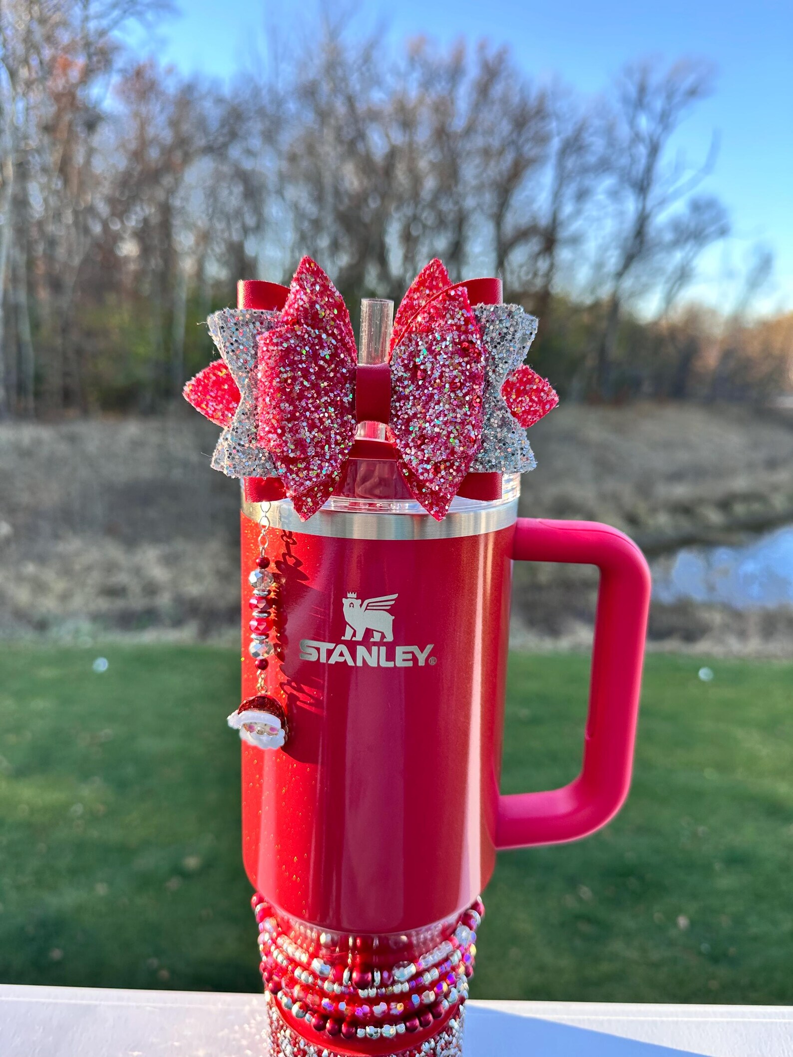 Red Delicious Elf Stanley Straw Bow - Etsy