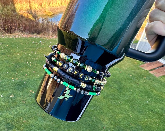 Elphaba Wicked Inspired Stanley Bracelet Accessories - Green and Gold ...