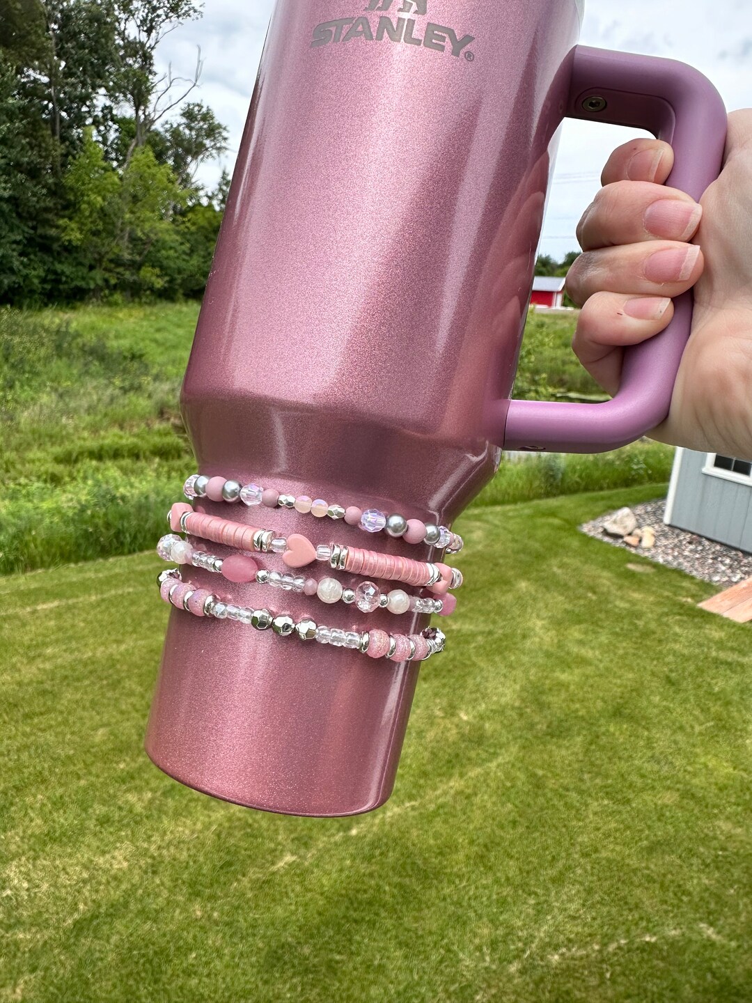 Mauve Glimmer and Cherry Mocha - Bracelet Stack for Stanley - Etsy