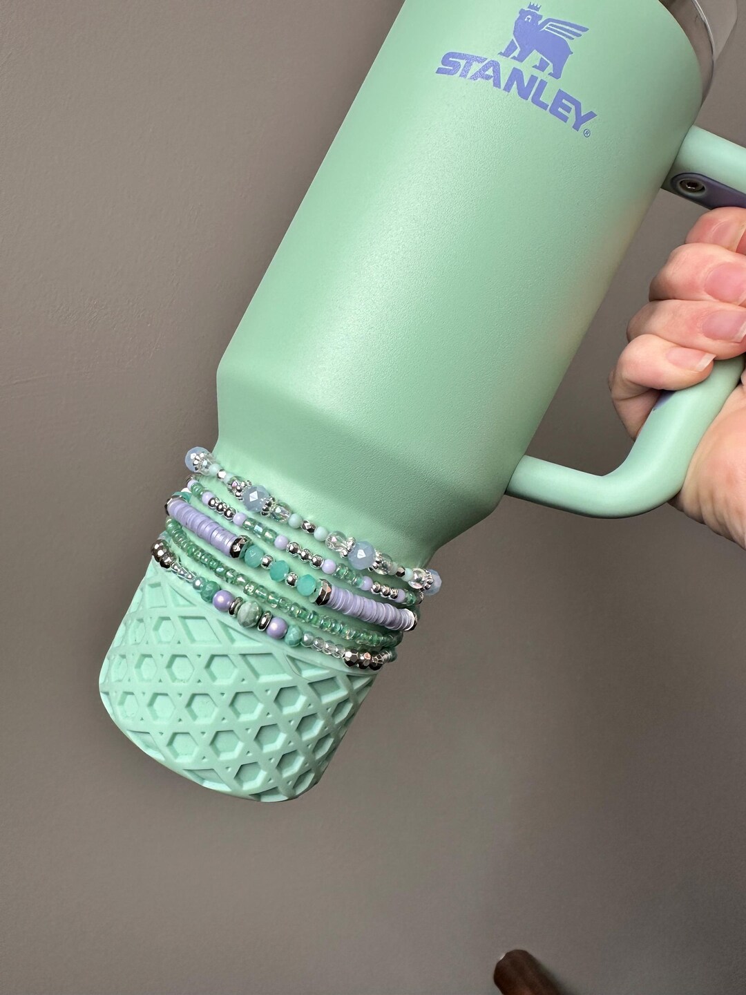 Jadeite Bracelet Stack for Stanley - Mint and Periwinkle Stack - Etsy