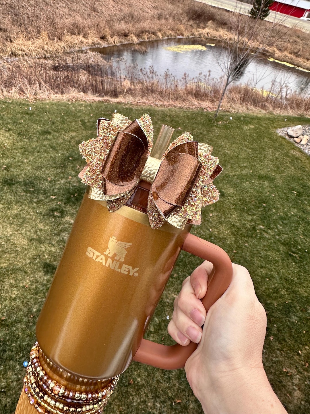 Copper Tinsel Bow for Stanley - Etsy